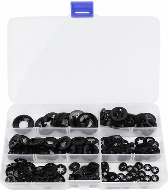 Borgringen Starlock-sluitringen - 340 stuks assortiment set met doos ...