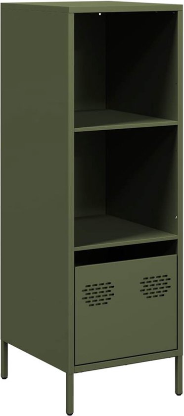 vidaXL Hoge kast staal olijfgroen 35x39x103,5 cm Hoge Kast - Metalen ...