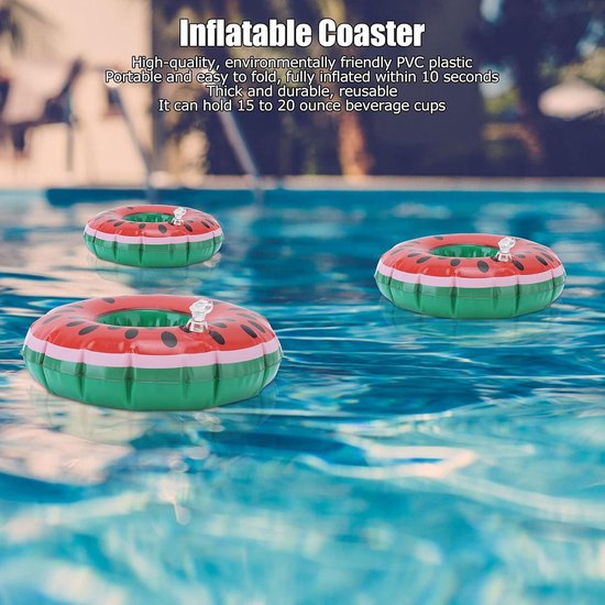 Floating Coasters - 12 Pieces Inflatable Cup Holders for Children Pool ...