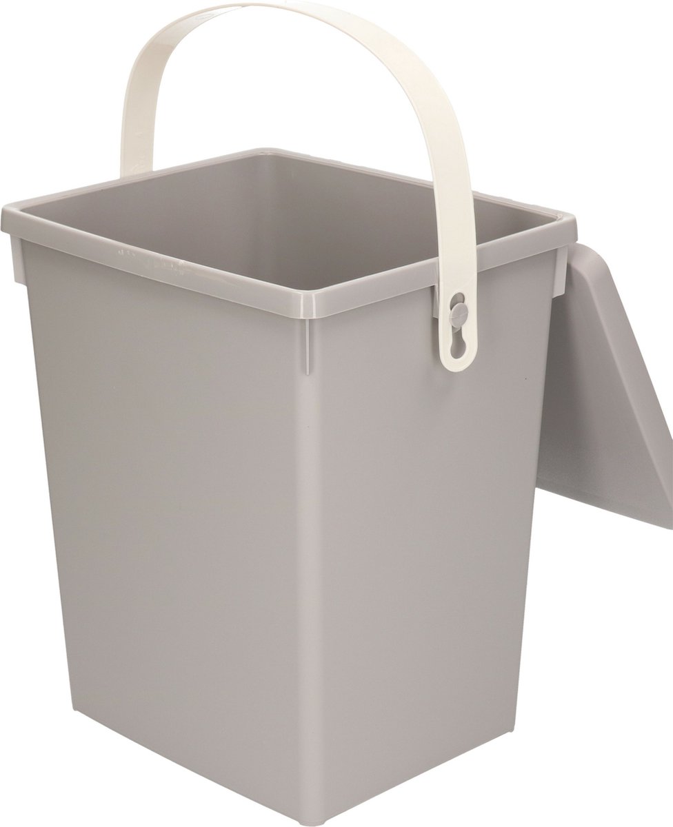 Excellent Houseware Gft afvalbakje voor aanrecht - 5,5L - klein - grijs ...