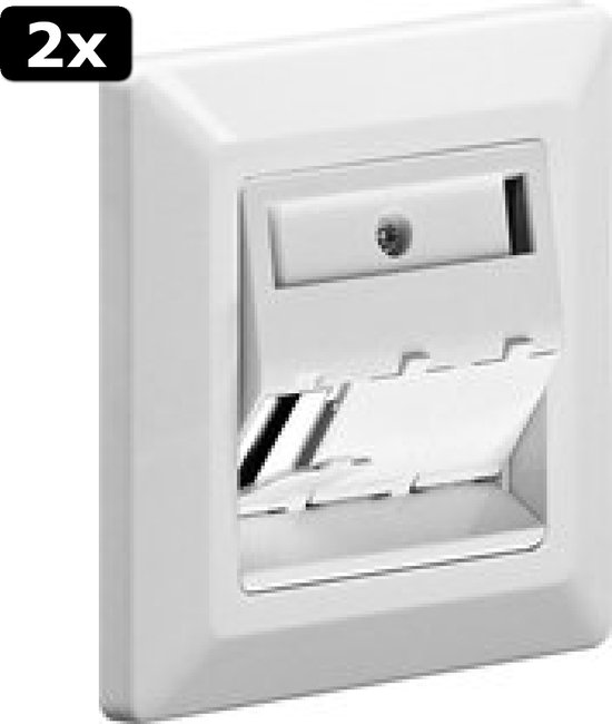 2x Wandcontactdoos voor 3 Keystone modules / wit (RAL9010) | bol.com