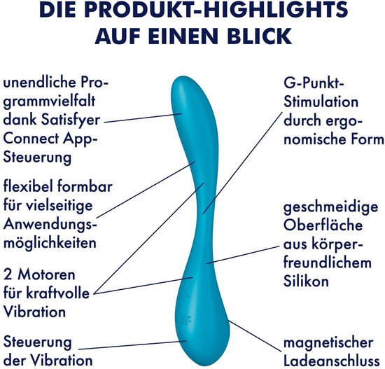 Satisfyer - G-Spot Flex 5+ - Flexibele G-Spot Vibrator (met App Control) - Blauw | bol.com