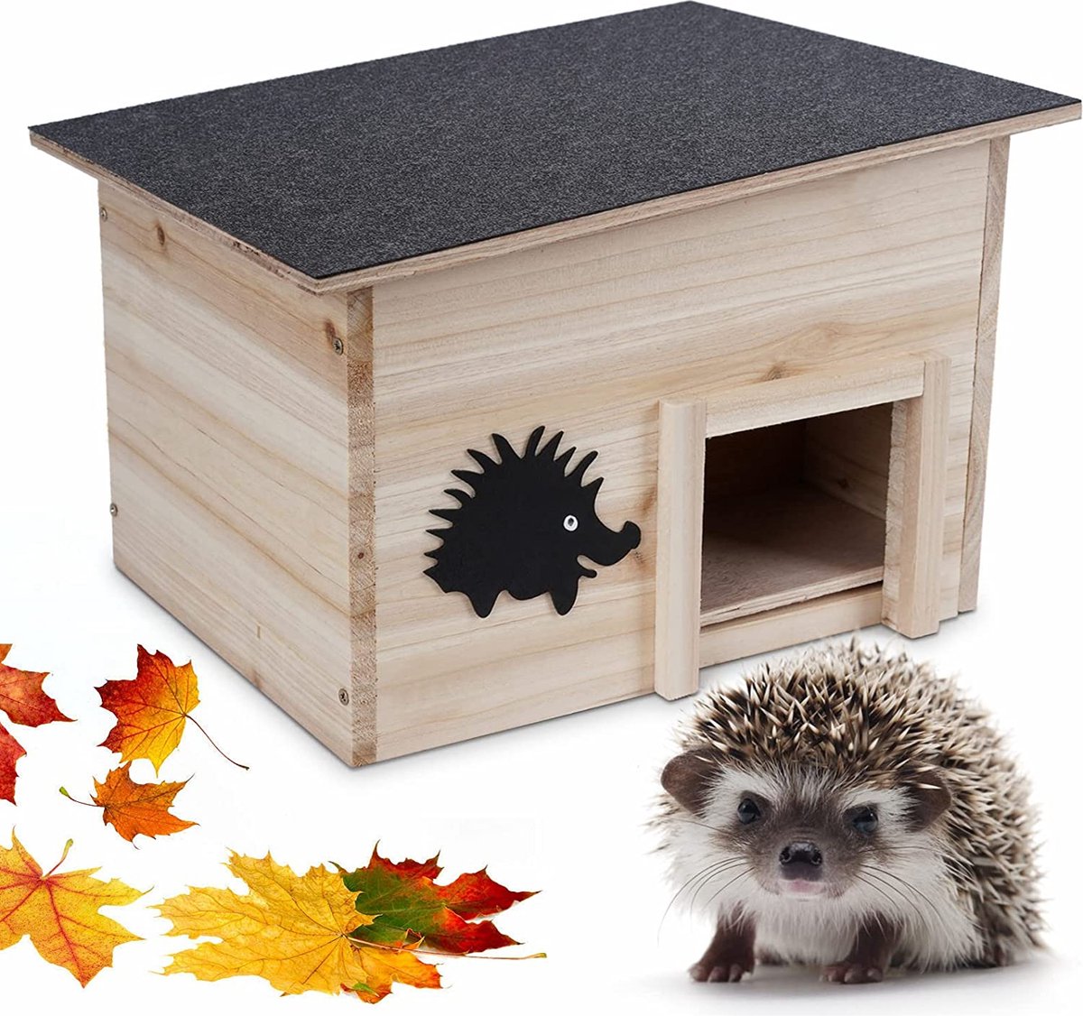 Hoogwaardig egelhuisje hout - egelhuis met bodem en afneembaar dak ...