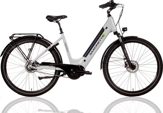 Elektrische damesfiets Premium Plus 3.0, 45 cm, Nxs 8, zilver | bol.com