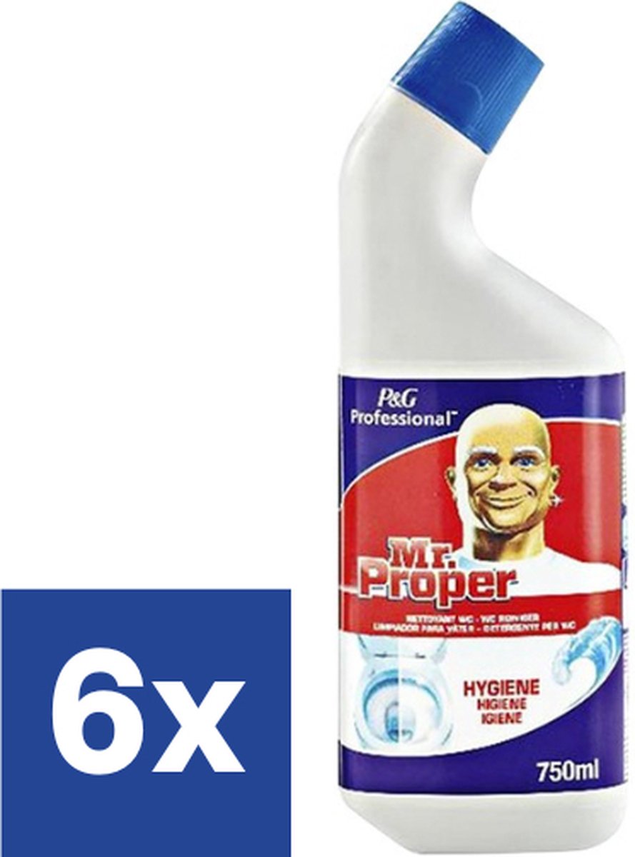 Mr Proper WC Gel toiletreiniger - 6 x 750 ml | bol