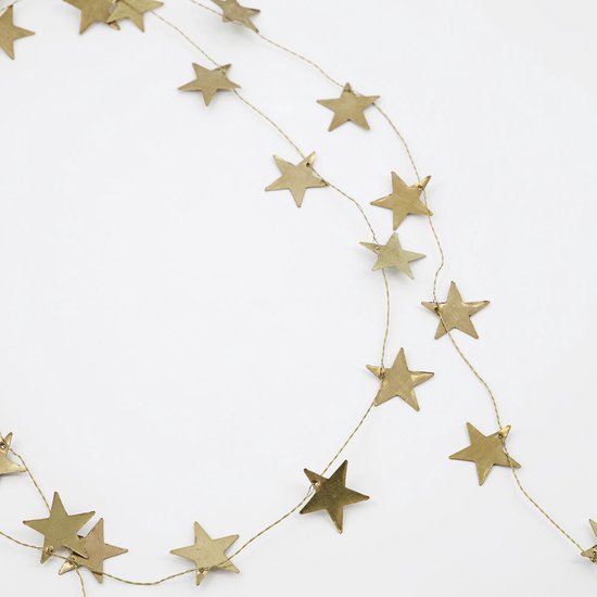 House Doctor slinger sterren antique brass - KerstaccessoiresKersttafel ...