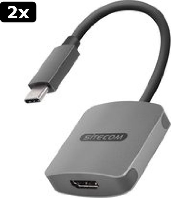 2x Sitecom - CN-372 - Usb c naar hdmi - Usb c hdmi - USB-C to HDMI - Resolutie tot 4K | bol.com