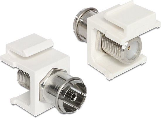 Keystone module F (v) - Coax IEC (v) / wit | bol