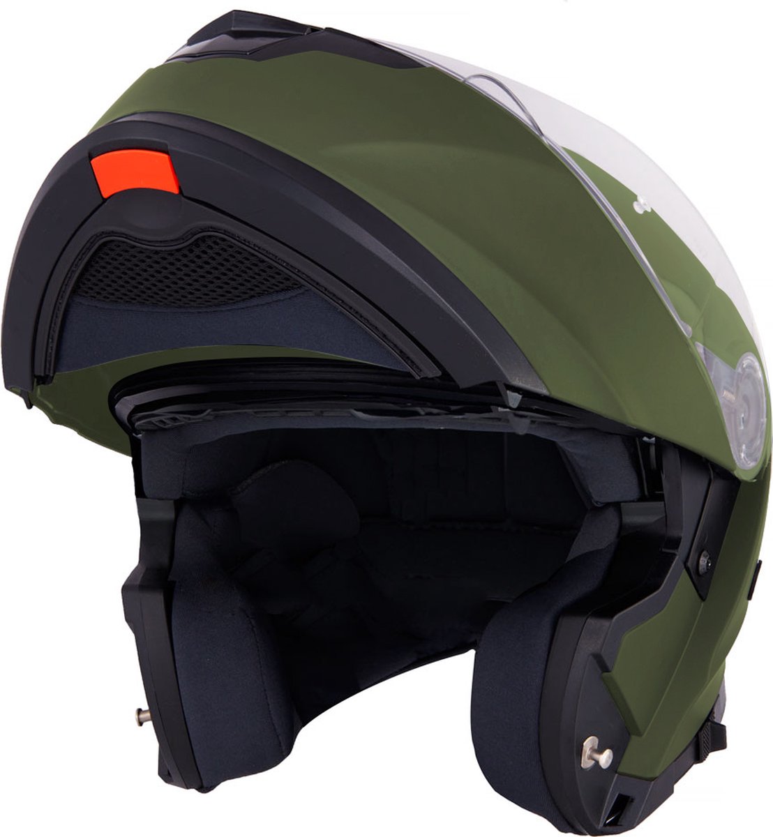 VINZ Santiago Systeemhelm Groen / Systeem Helm / Scooterhelm / Brommerhelm / Motorhelm... | bol.com