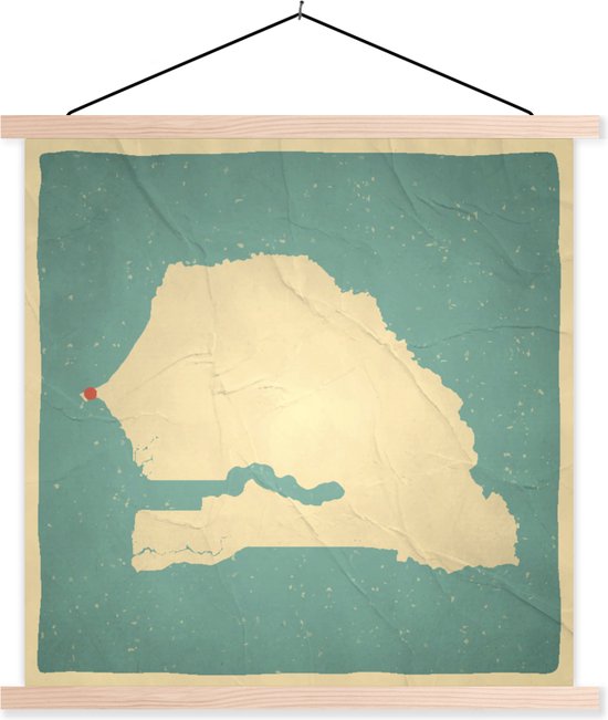Illustration d'une carte du Sénégal et de Dakar en affiche scolaire ...