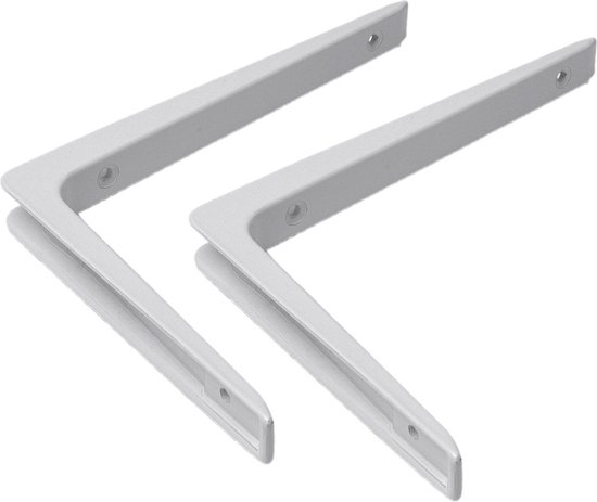 10x stuks plankdrager / plankdragers aluminium wit 30 x 20 cm ...