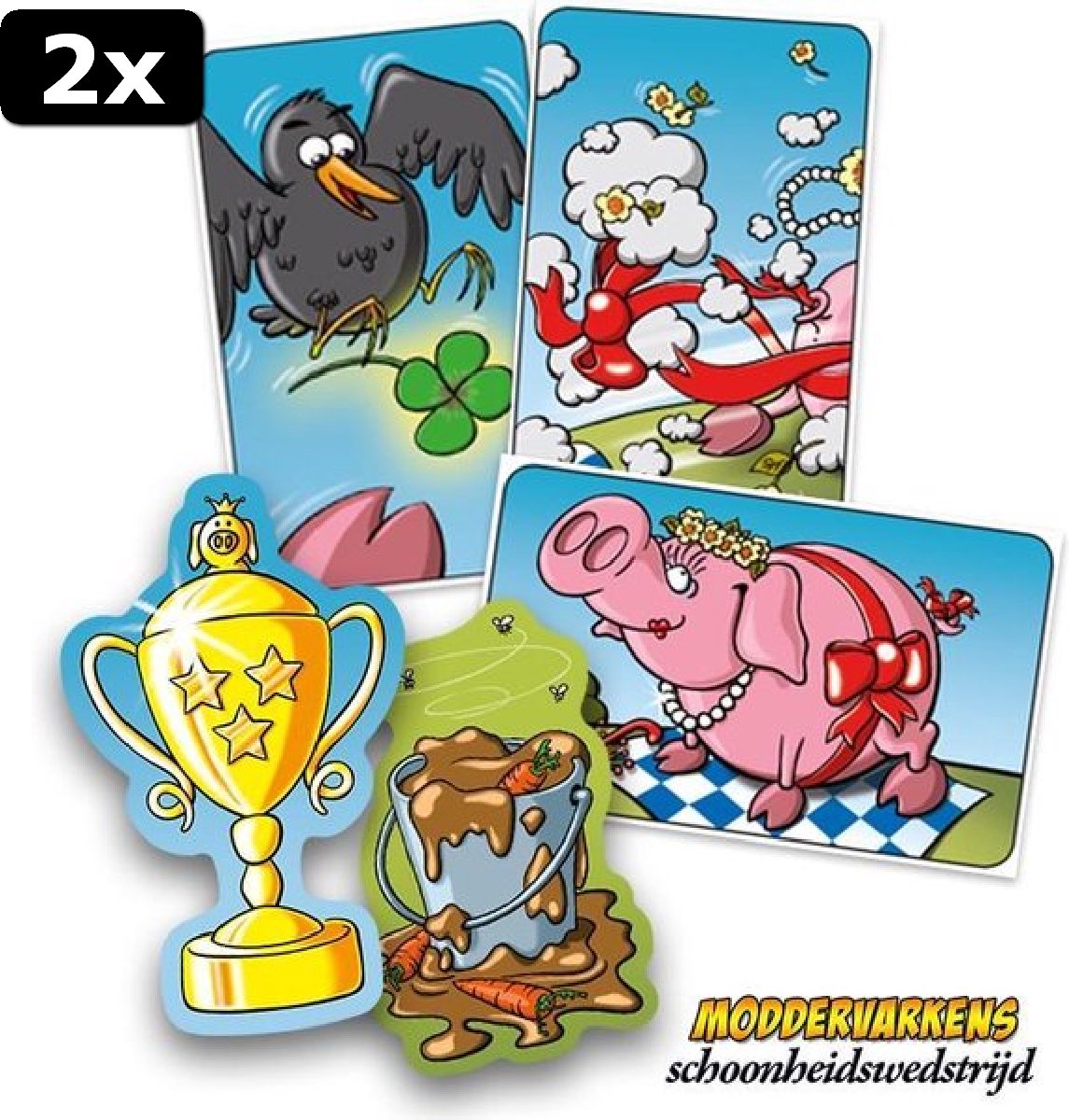 2x White Goblin Games Moddervarkens: schoonheidswedstrijd | Games | bol.com