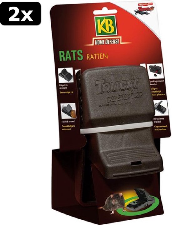 2x KB Home Defense Kunststof Rattenval - Rattenklem - 1 stuk ...