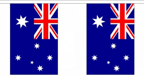 Landen vlaggen versiering set Australie 2x artikelen vlag 90 x 150 cm ...