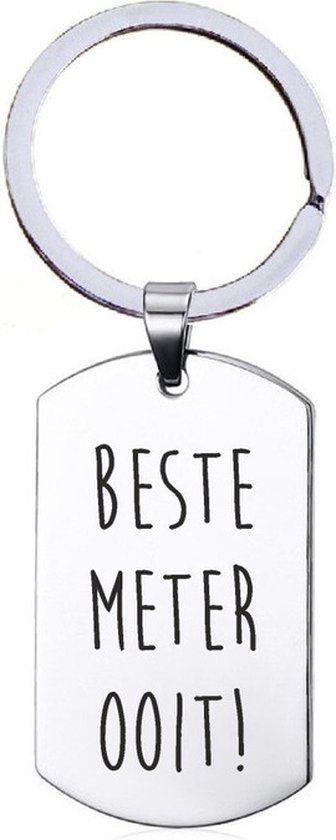 Sleutelhanger RVS - Beste Meter Ooit | bol.com