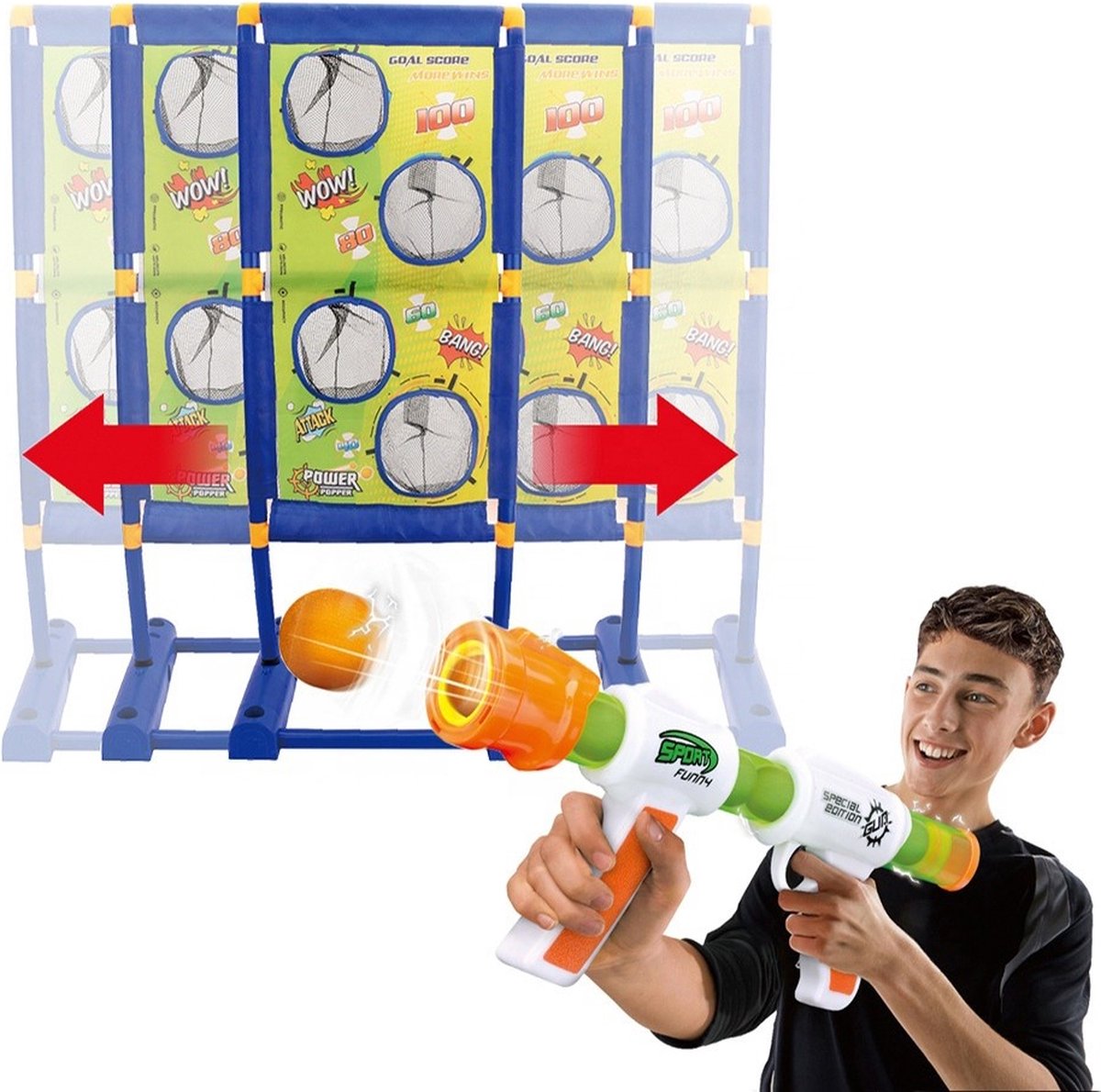 Airpopper schietspel - speelgoed geweer - soft ballen - doelwit | bol.com