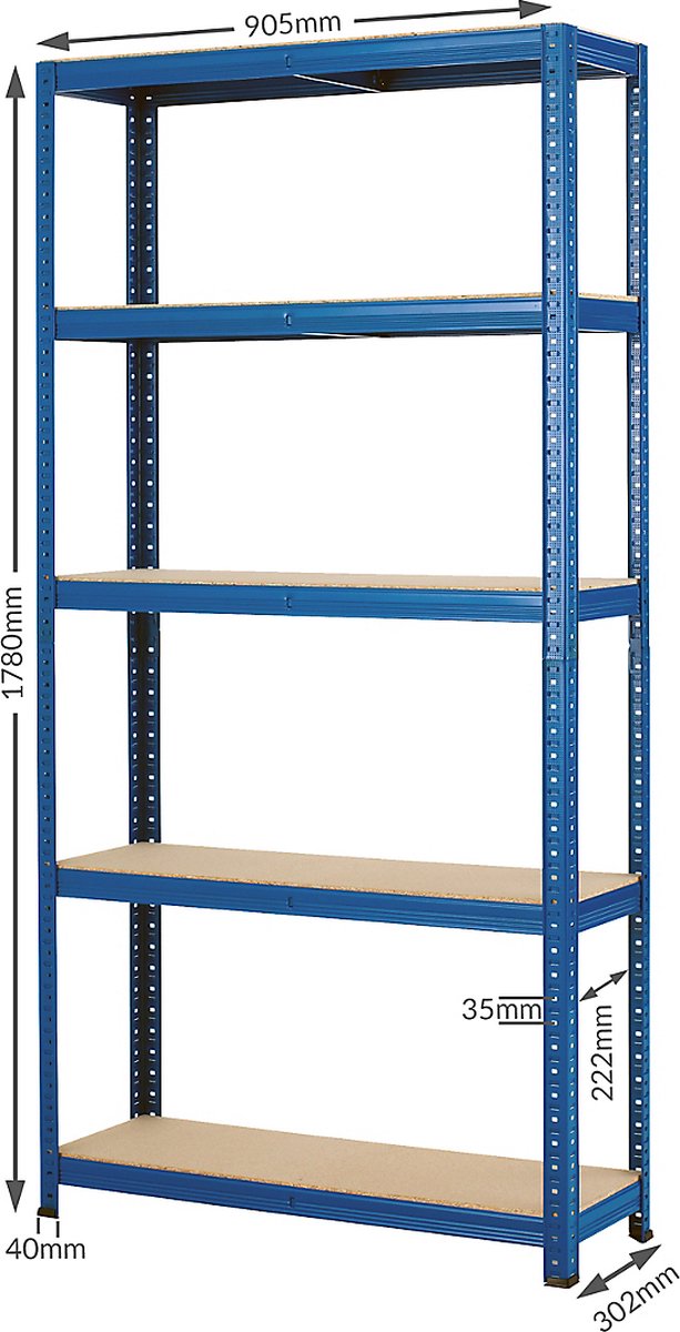 Certeo rek voor zwaar belastbare belasting | HxBxD -178x90x30cm ...