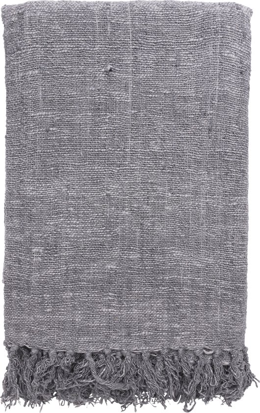 Original Home - Throw Handwoven - Blue/Grey plaid | bol