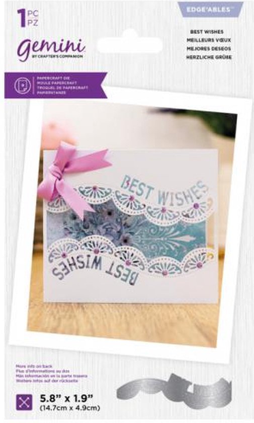 Gemini Borders & Words Edge'able snijmal - Best Wishes | bol.com