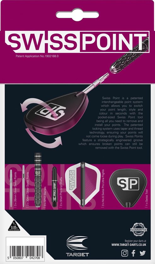 Target Swiss Point SP03 - Dartpijlen - 23 Gram | bol.com