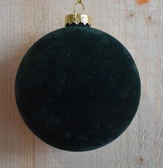 glass flock ball dark green | bol.com