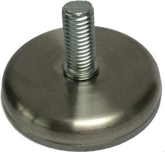 RVS stelvoet rond diameter 5,5 cm (M10) (set van 4 stuks) | bol
