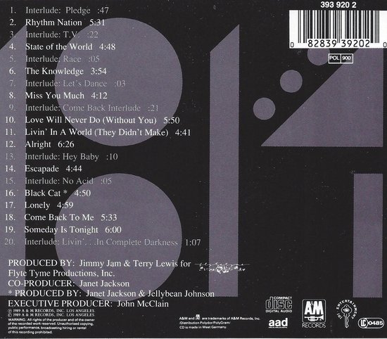 Rhythm Nation 1814, Janet Jackson | Muziek | bol