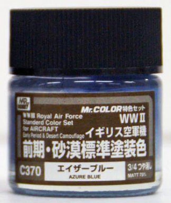 Mrhobby - Mr. Color 10 Ml Azure Blue (Mrh-c-370) - modelbouwsets ...