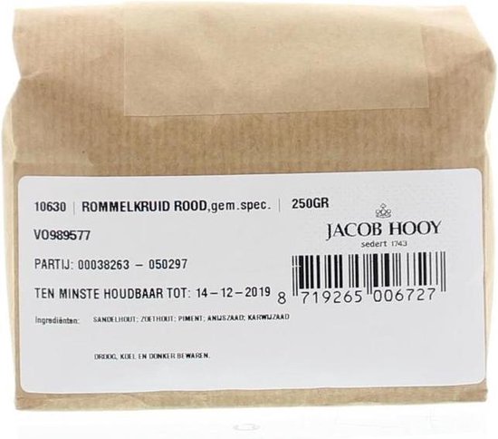 Jacob Hooy Rommelkruid Rood 250 gr | bol.com