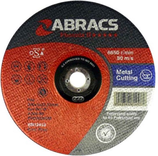 Abracs Phoenix II Slijpschijf Flat Metal 115 x 3 x 22mm | bol