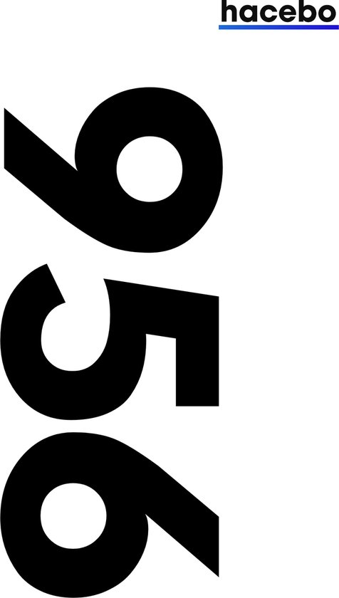 Cijfer Sticker - Zwart - 9CM - Container sticker - 1 Stuks - 956 | bol