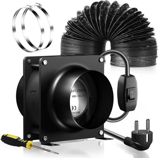 Badkamer Ventilator - Ventilator voor Badkamer 100mm axiale ...