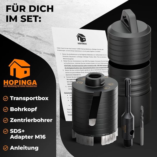 82mm Turbo Diamantboorkroon - SDS Plus gatboor - Stopcontacten in ...