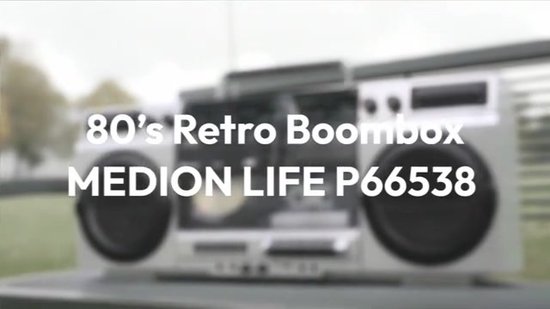 MEDION P66538 Cassetterecorder (retro boombox met cd-speler, jaren 80 ...
