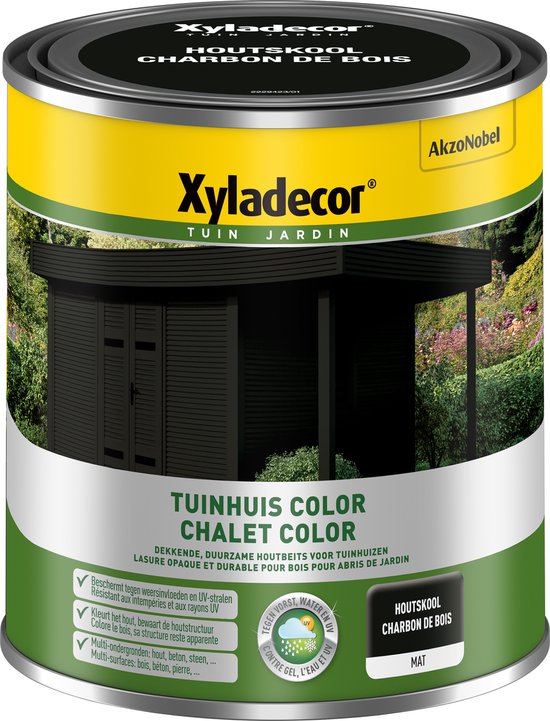 Xyladecor - Tuinhuis Color - Houtskool - 1 L | bol