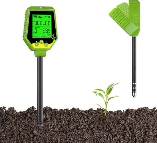 Digitale bodemtester voor planten - 6-in-1 vochtmeter voor grond met ...