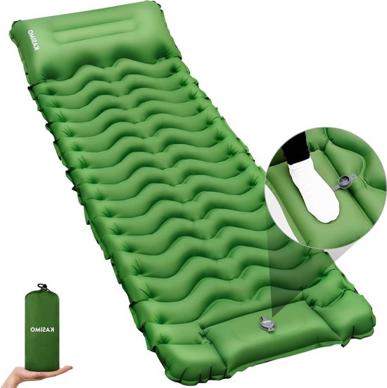Self-Inflating Camping Mattress with Integrated Pillow - Insulation Mat ...