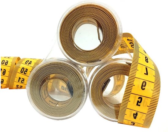 Meetlint - 3 stuks - Naaimeetlint met centimeters - Voor het meten van ...