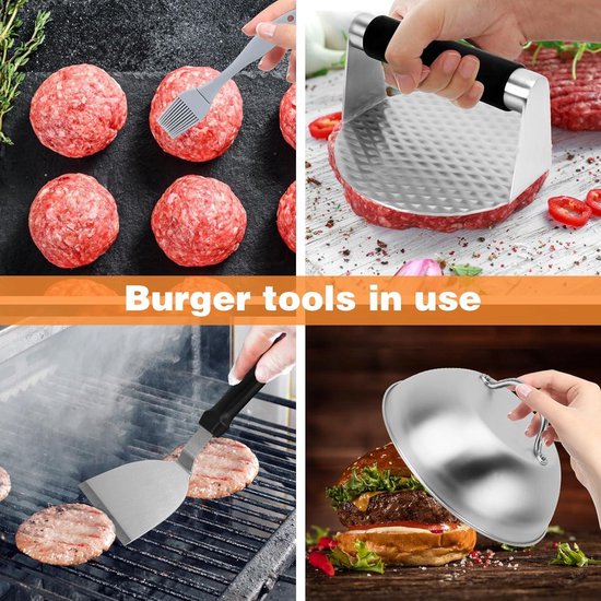 Hamburger Smash Burger Roestvrij Staal 304 Deksels - Smelten van Kaas ...
