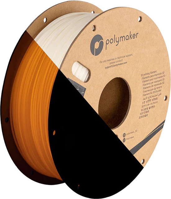 Polymaker PolyLite PLA Glow in the Dark - Orange 1.75mm 1KG | bol