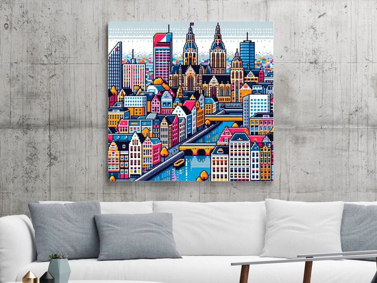 Pixel art groningen schilderij | Groningen in pixelated glory: a ...