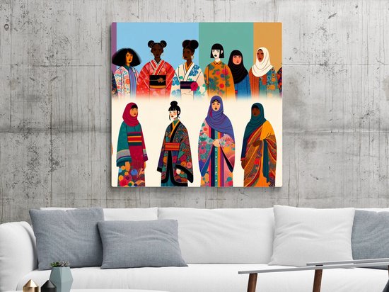 Modern dikke dames schilderij | Volslanke vrouwen in eigentijdse stijl ...