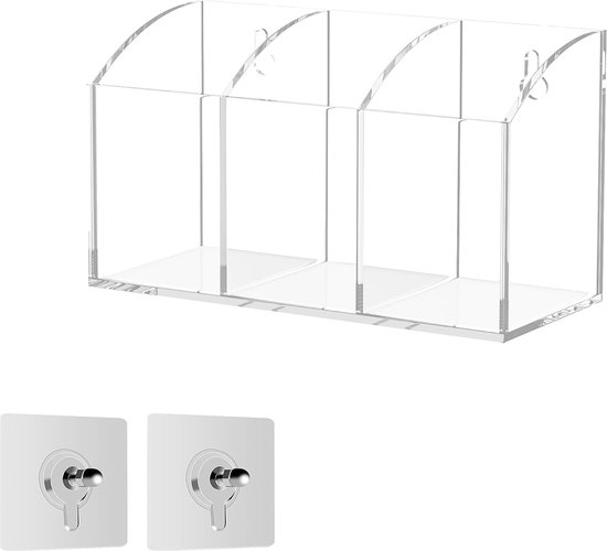 Acrylaat Organiser met Drie Compartimenten voor Bureau of Muur ...