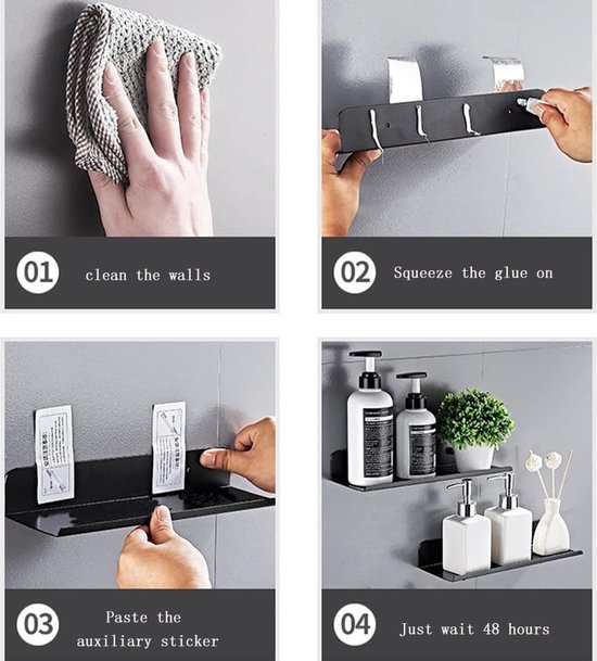 SUS 304 Shower Basket Shower Shelf No Drilling Shower Shelf Stainless ...