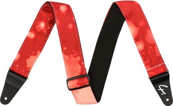 5cm Acid Wash Nylon Gitaarriem Met Tie Dye Patroon - Rood | bol