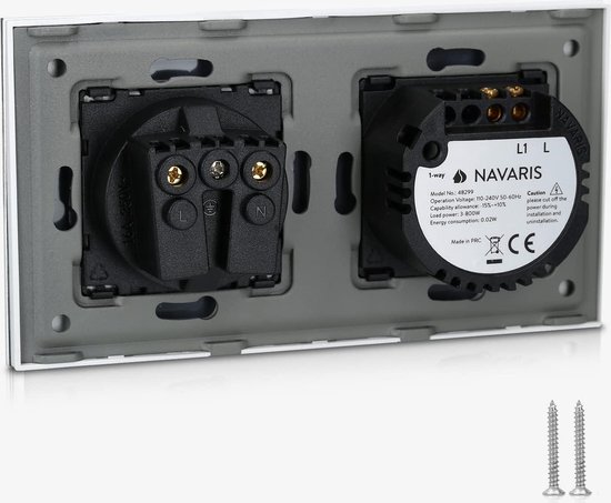 Lichtschakelaar met stopcontact - Haptic touch technologie ...