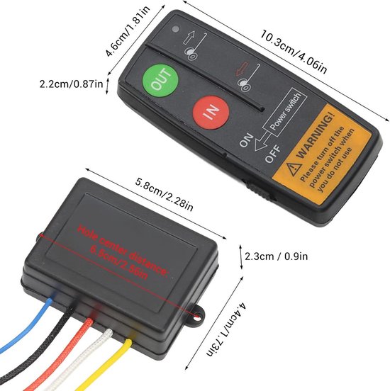 Wireless Winch Remote Control Kit 75ft Range 12V 24V High Sensitivity ...