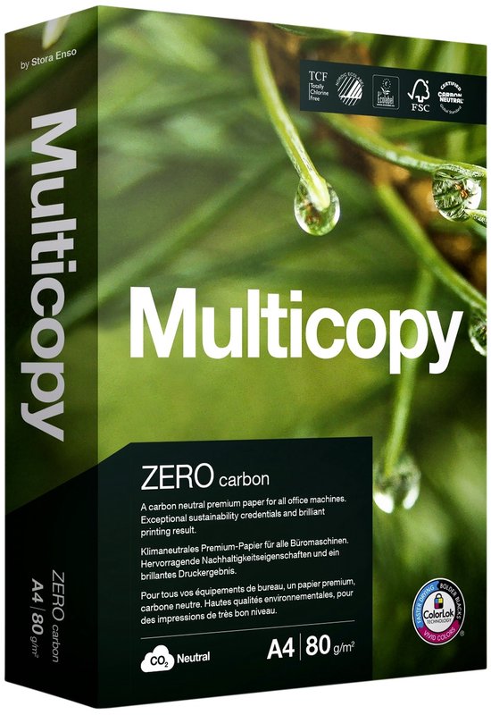 Kopieer-printpapier MultiCopy ZERO carbon - A4 80 gram wit - pak 500 ...
