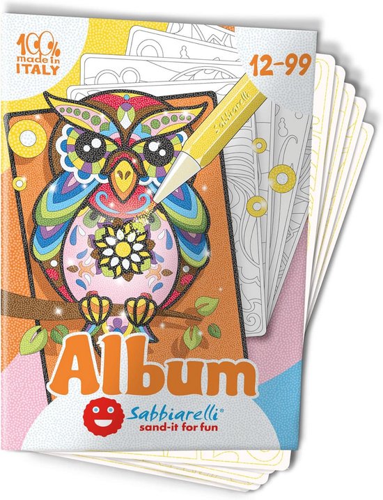 Album met Zelfklevende Tekeningen om in te Kleuren met Zand - Creatieve ...