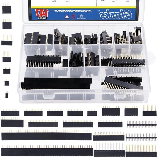 147Pcs 2.54Mm Pitch Dubbel/Enkele Rij Vrouwelijke Header Kit met Lange ...